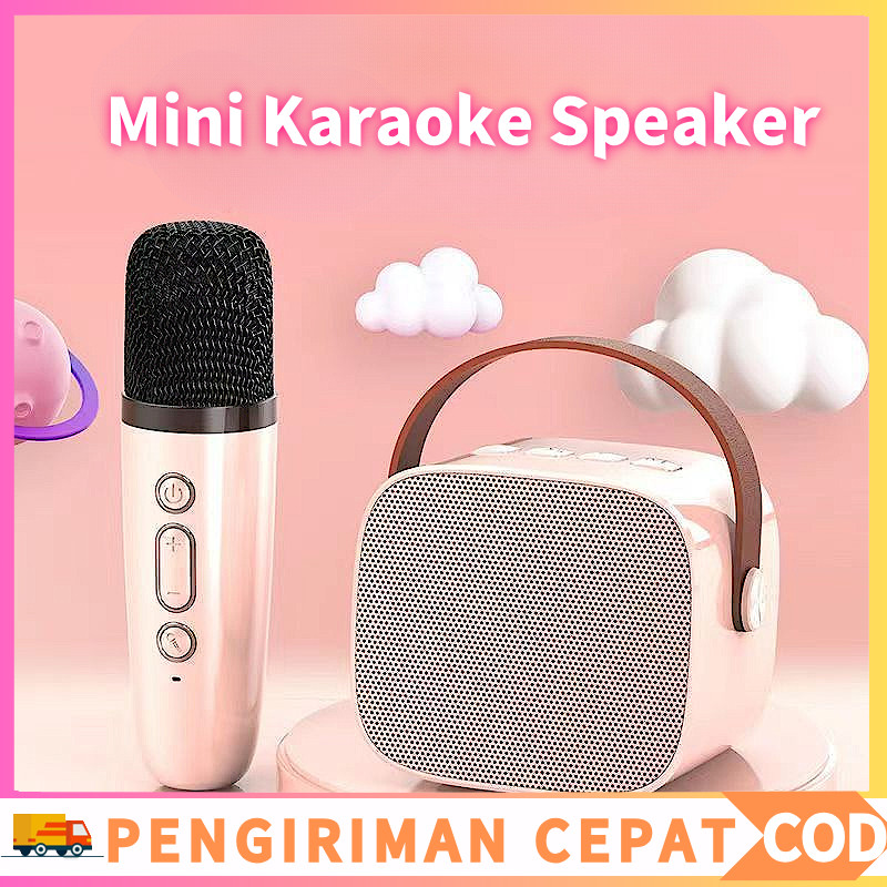Jual 【COD】Speaker Bluetooth Karaoke 2 Mic Set Salon Bluetooth bt Speaker karoke With Microphone ...