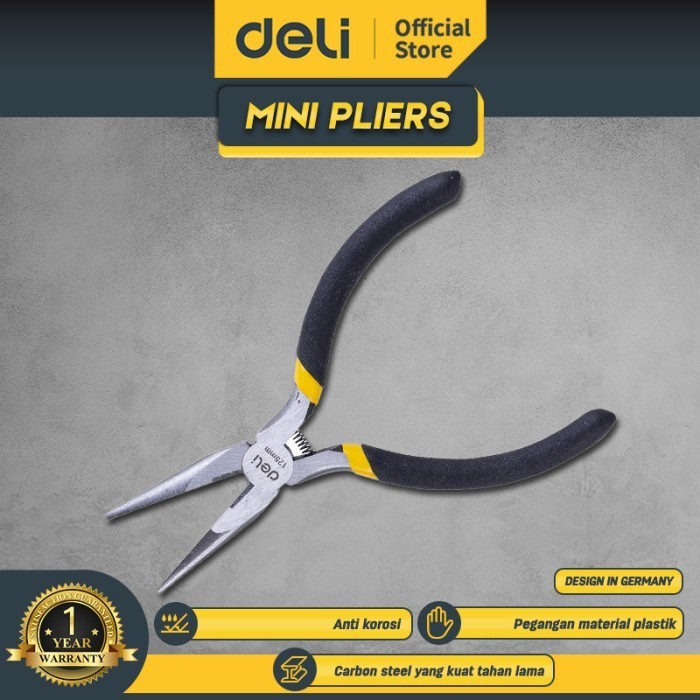 Jual Deli Tang Lancip Mini / Long Nose Mini Pliers 5 Inch EDL20026 | Shopee Indonesia
