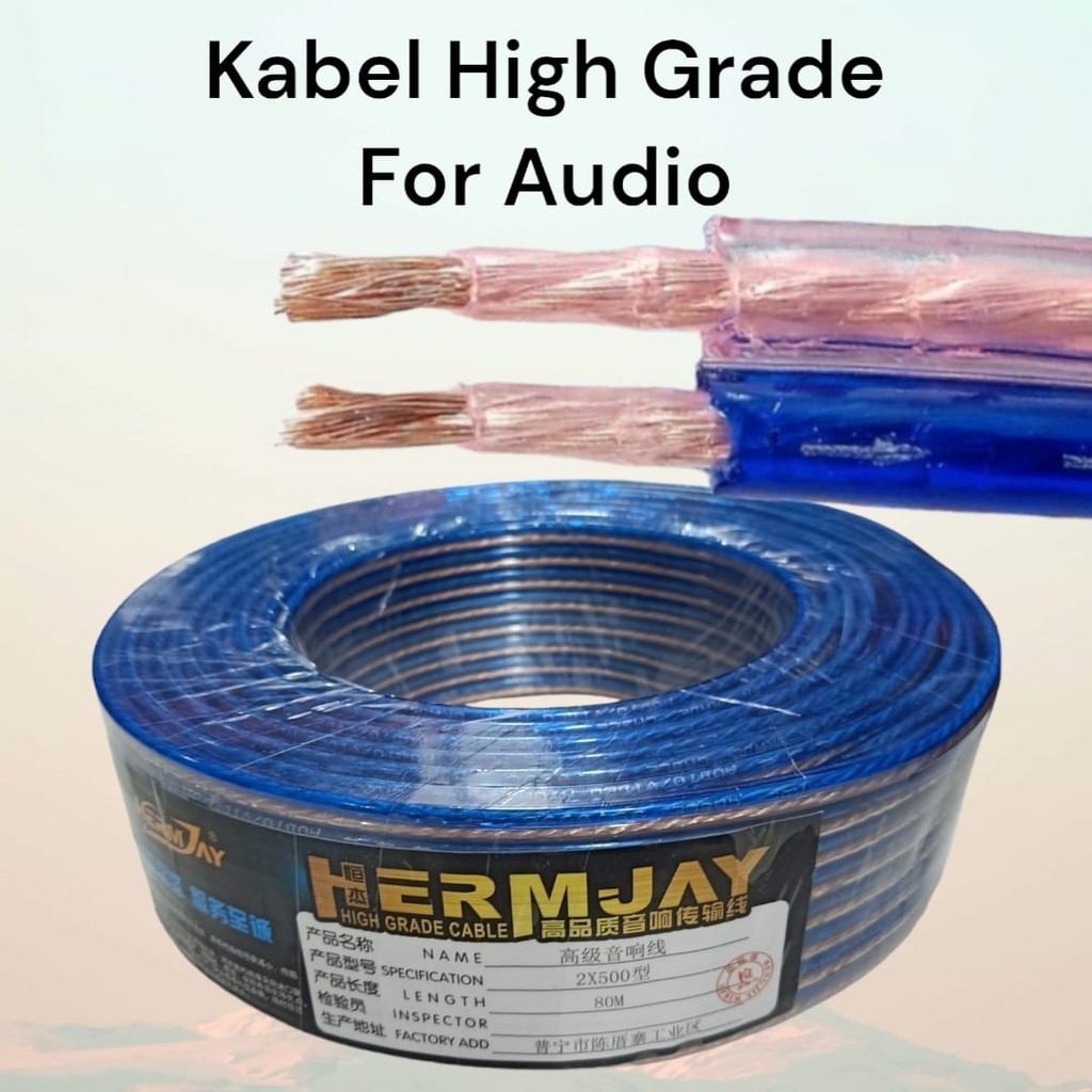 Jual Kabel AUDIO Listrik Transparan Serabut 2 X 500 Per Meter Qualitas Export | Shopee Indonesia