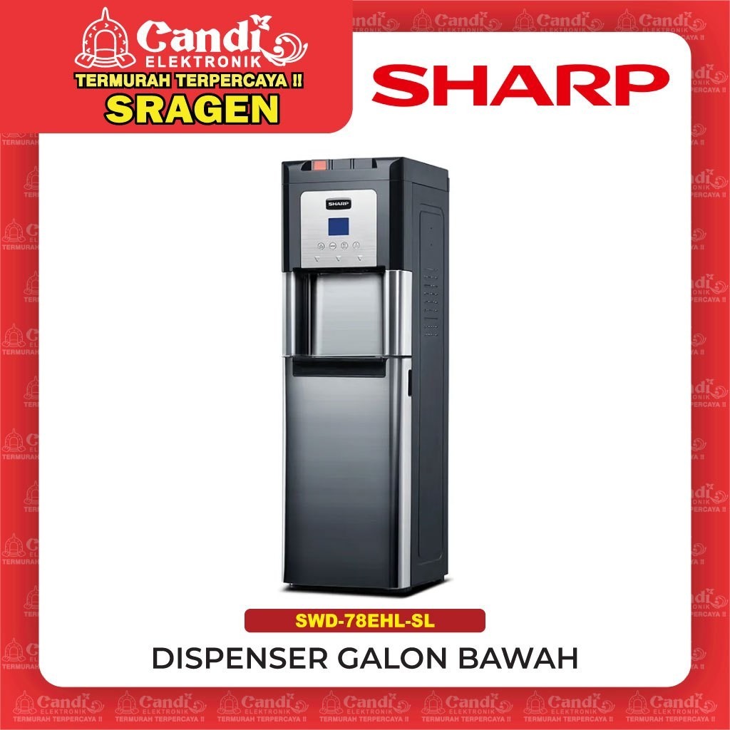 Jual SHARP Dispenser Galon Bawah Stainless Steel - SWD-78EHL-SL ...