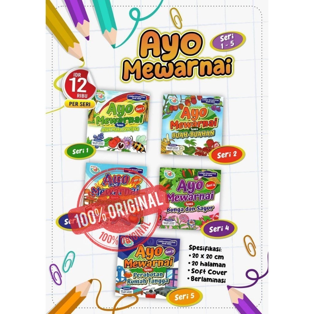 Jual Buku Ayo Mewarnai Attuqa Untuk Anak-anak | Shopee Indonesia