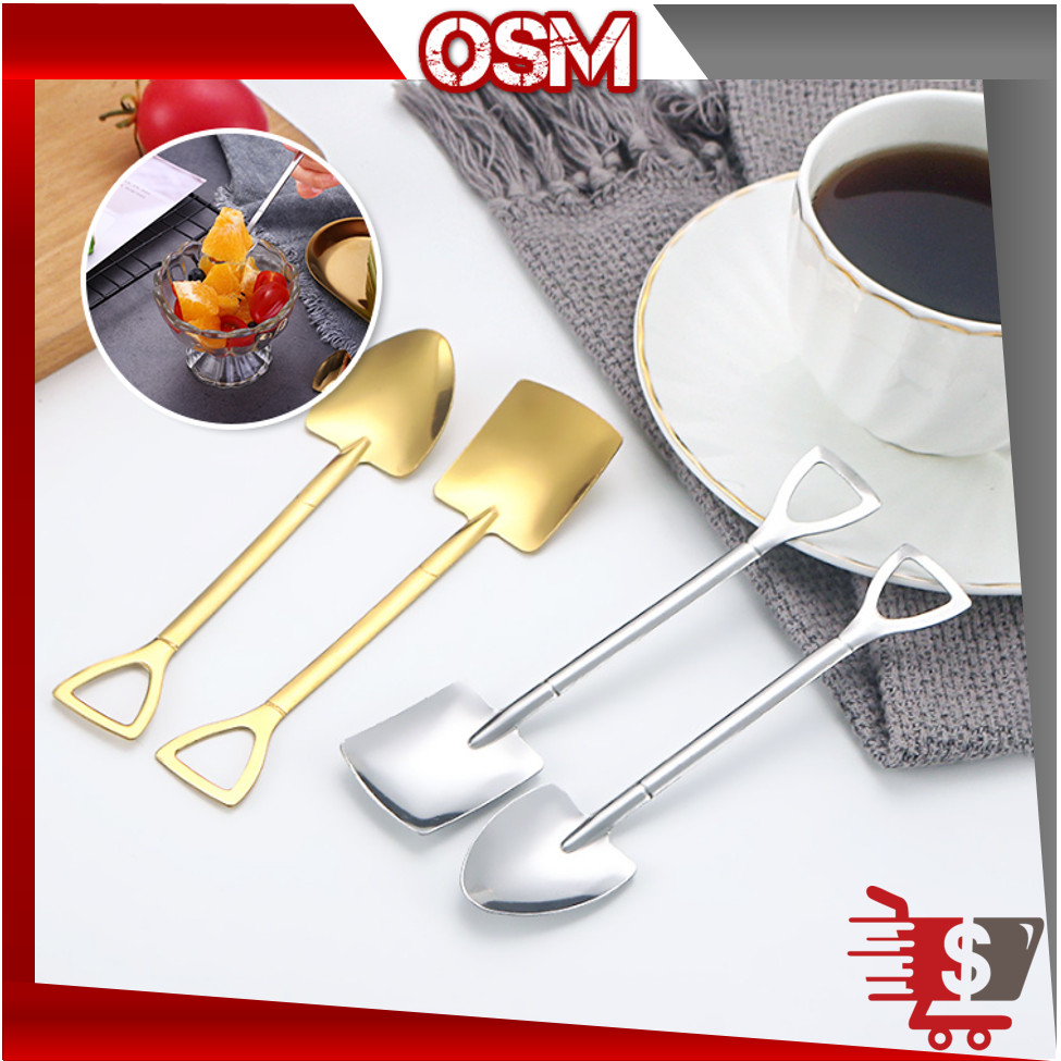 Jual OSM - H6237 Sendok Stainless Bentuk Sekop Lucu / Sendok Mini ...