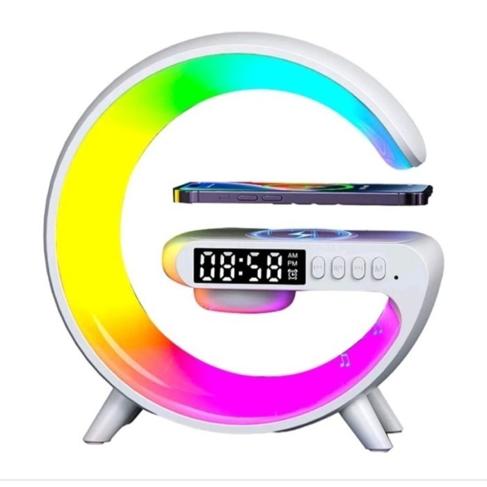 Jual G63 Speaker Bluetooth LED Ambient Light Wireless Charger Nirkabel ...