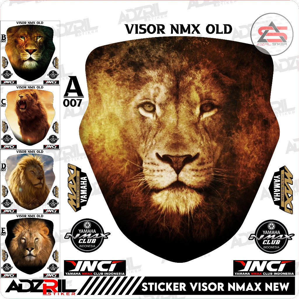 Jual Stiker visor Winshield yamaha Nmax Old 155 2015-2019 singa ,raja ...