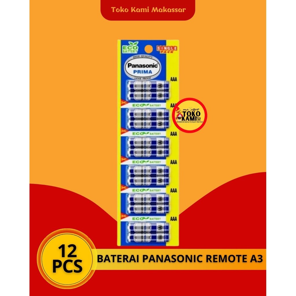 Jual BATERAI PANASONIC PRIMA AAA3 ISI 12 PCS | Shopee Indonesia