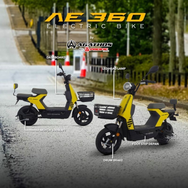 Jual Sepeda Listrik Pacific Agathos AE 360 500WATT 48V 12AH - Garansi Resmi | Shopee Indonesia