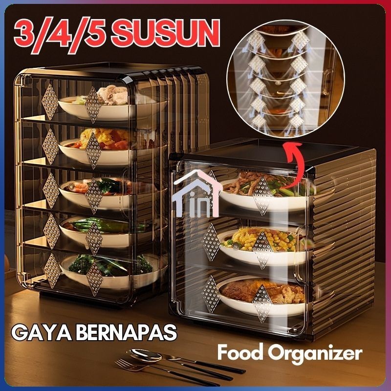 Jual 【COD】TUDUNG SAJI RAK MAKANAN BAHAN AKRILIK PREMIUM RAK 3/4/5 SUSUN ...