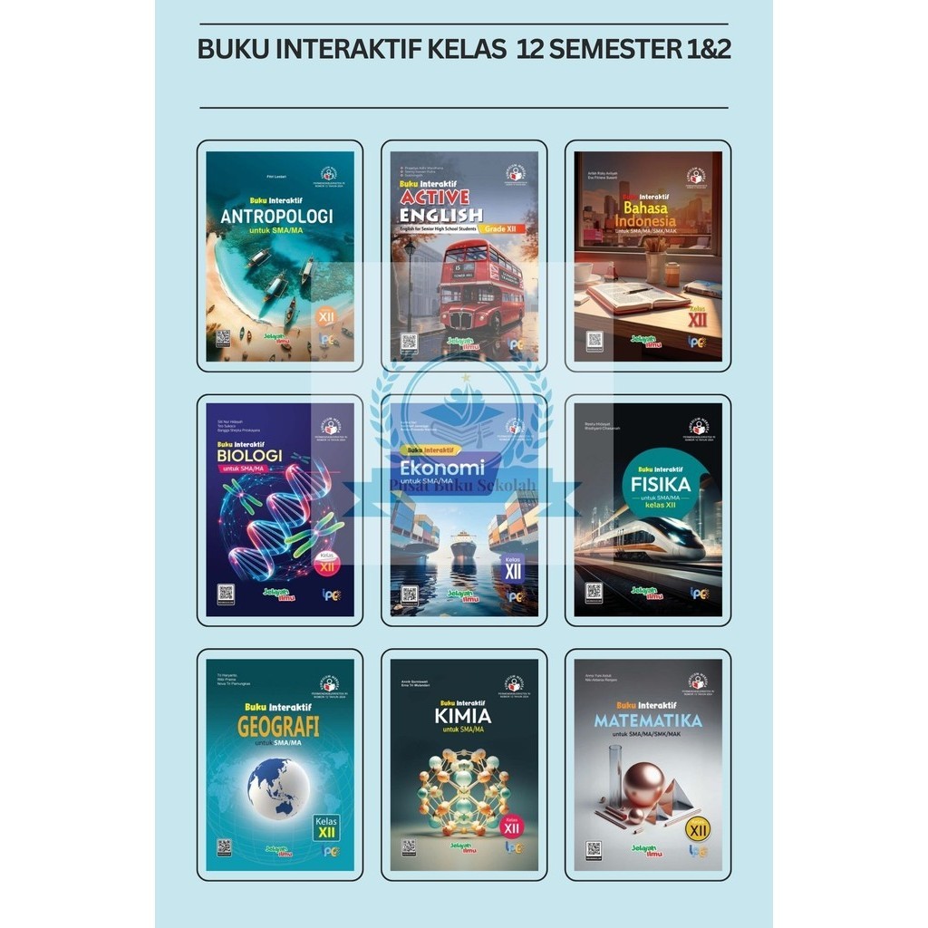 Jual Buku Paket Interaktif Kelas 12/XII SMA/MA Kurikulum merdeka Semester 1&2 Intan pariwara ...