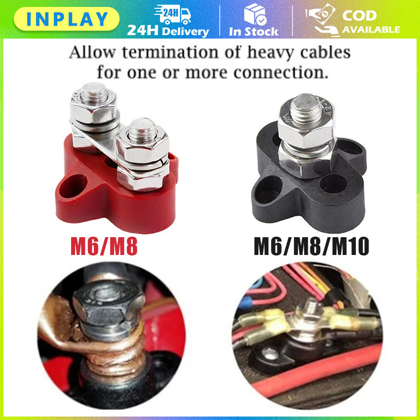 Jual Terminal Block Studs DC12V24V Junction Block Bus Bar M6/M8/M10 | Shopee Indonesia