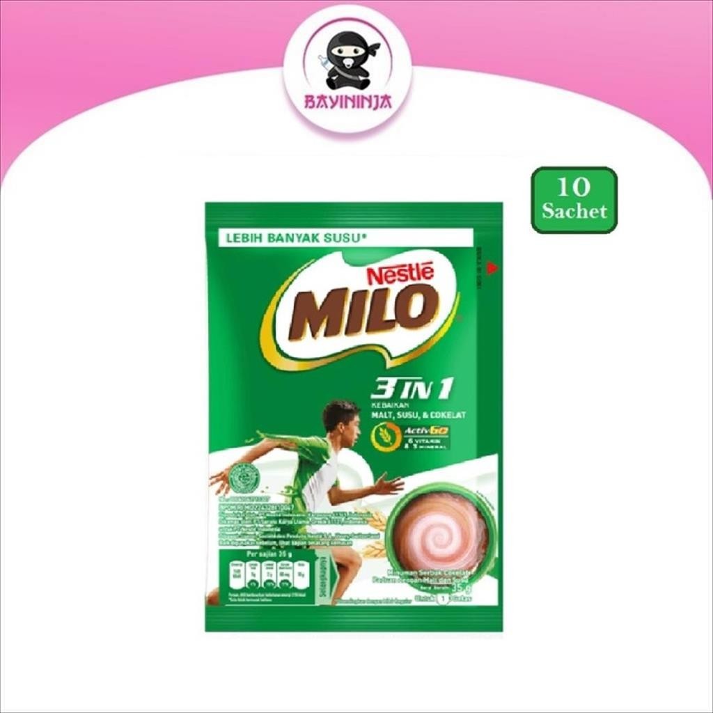 Jual MILO 3 in 1 Sachet 10 x 35 g | Shopee Indonesia