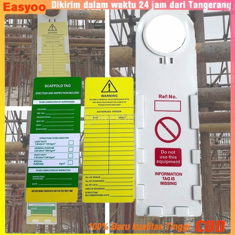 Jual 2Pcs Scaffolding Inspection Tag - 1 Tag 1 Holder/Termasuk Kartu ...