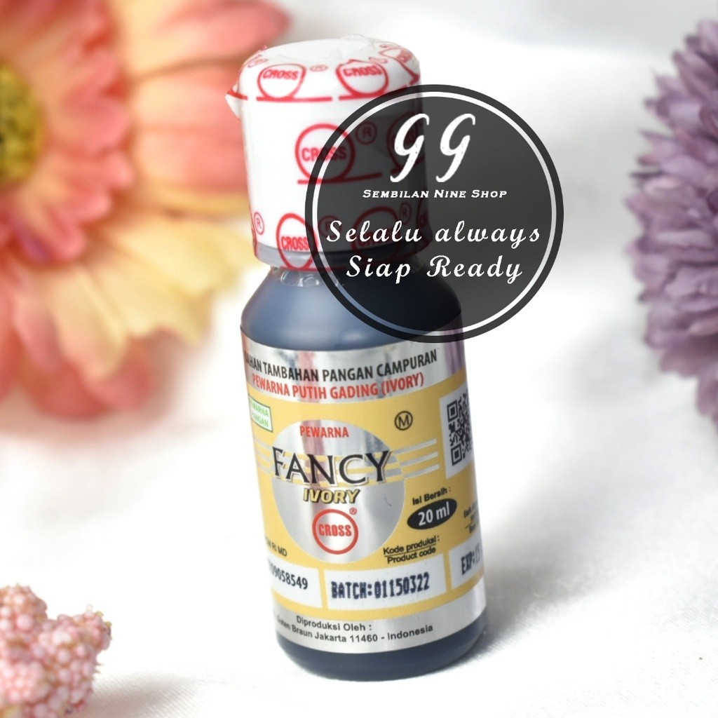 Jual FANCY IVORY Cross Food Coloring Oil Base 20 ML Pewarna Makanan ...
