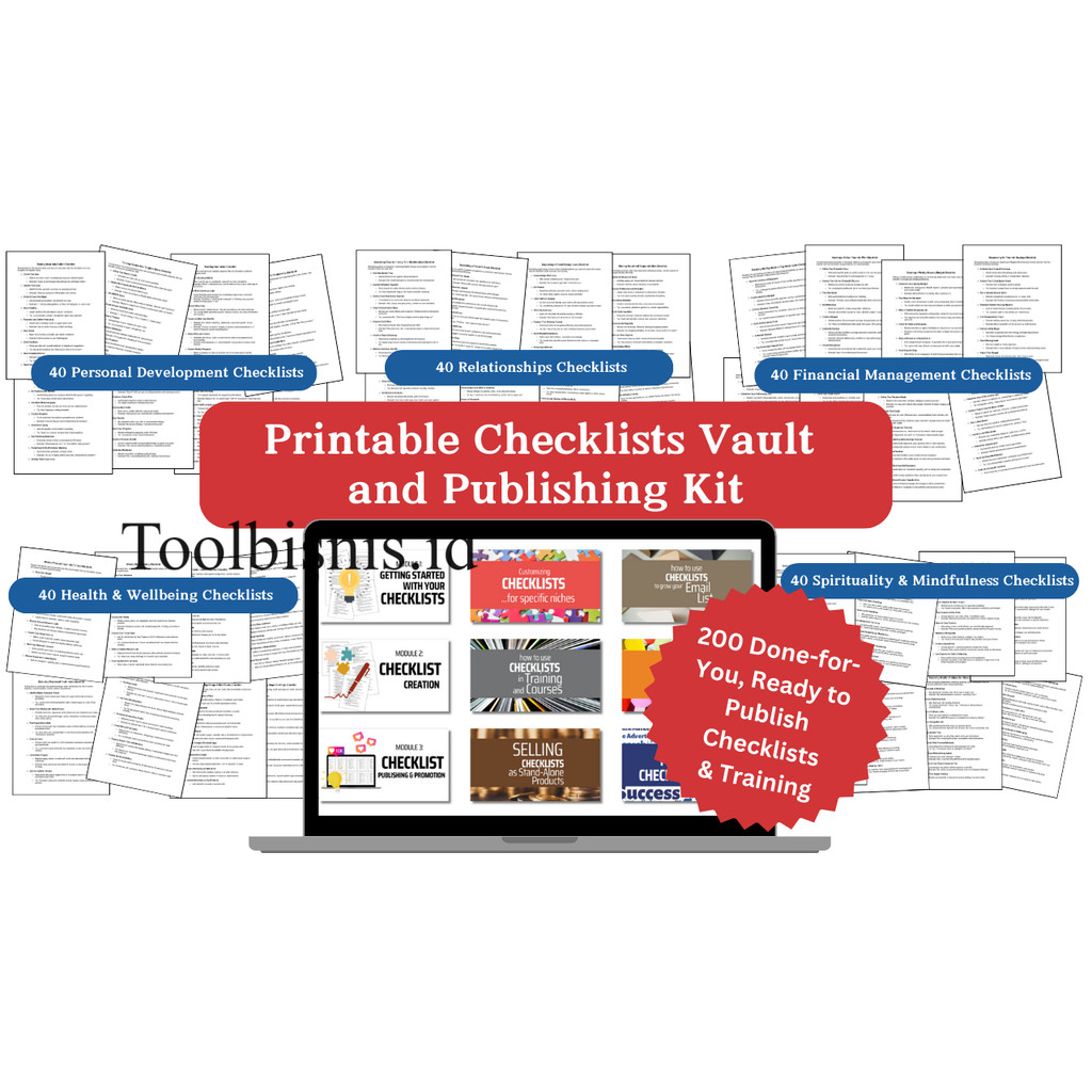 Jual PLR 200+ Printable Checklists Vault + Publishing Kit - Produk Digital Checklist Worksheet ...