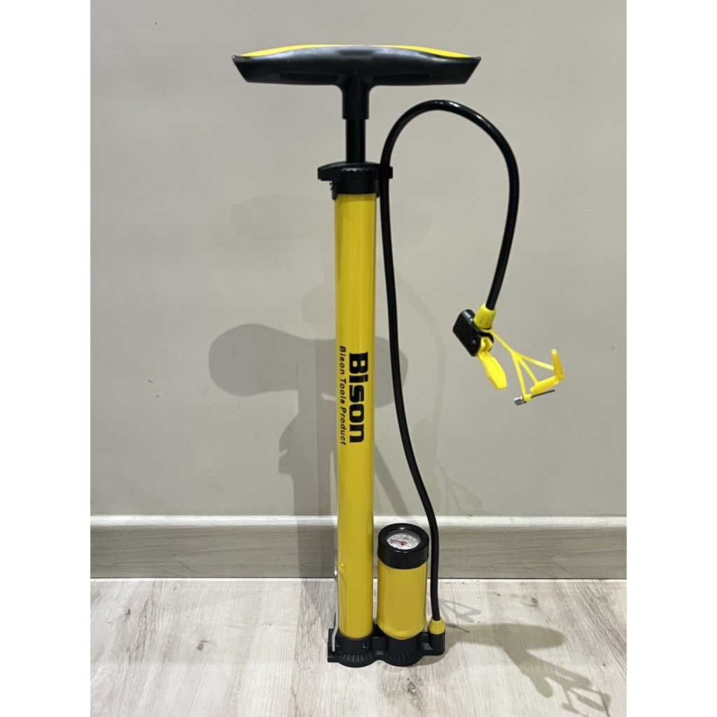 Jual Pompa Sepeda Tabung Besi + Meter Multi Fungsi BISON | Shopee Indonesia