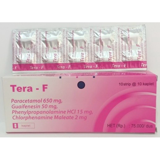 Jual Tera F / strip 10 tablet Tera F Isi 10 Tablet - Obat Batuk Pilek ...