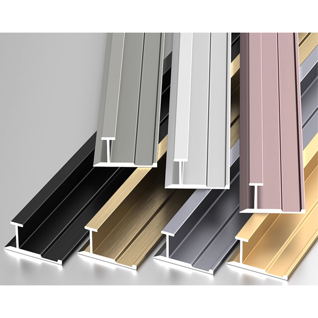 Jual Aluminum Alloy I-shaped Strips Wood Veneer Edge Strips Integrated ...