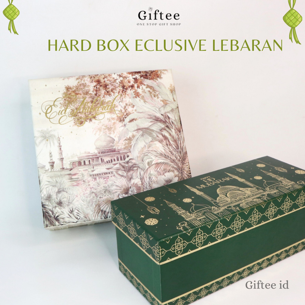 Jual HARD BOX EXCLUSIVE MEWAH LEBARAN FULL GOLD FOIL WADAH HARD BOX ...