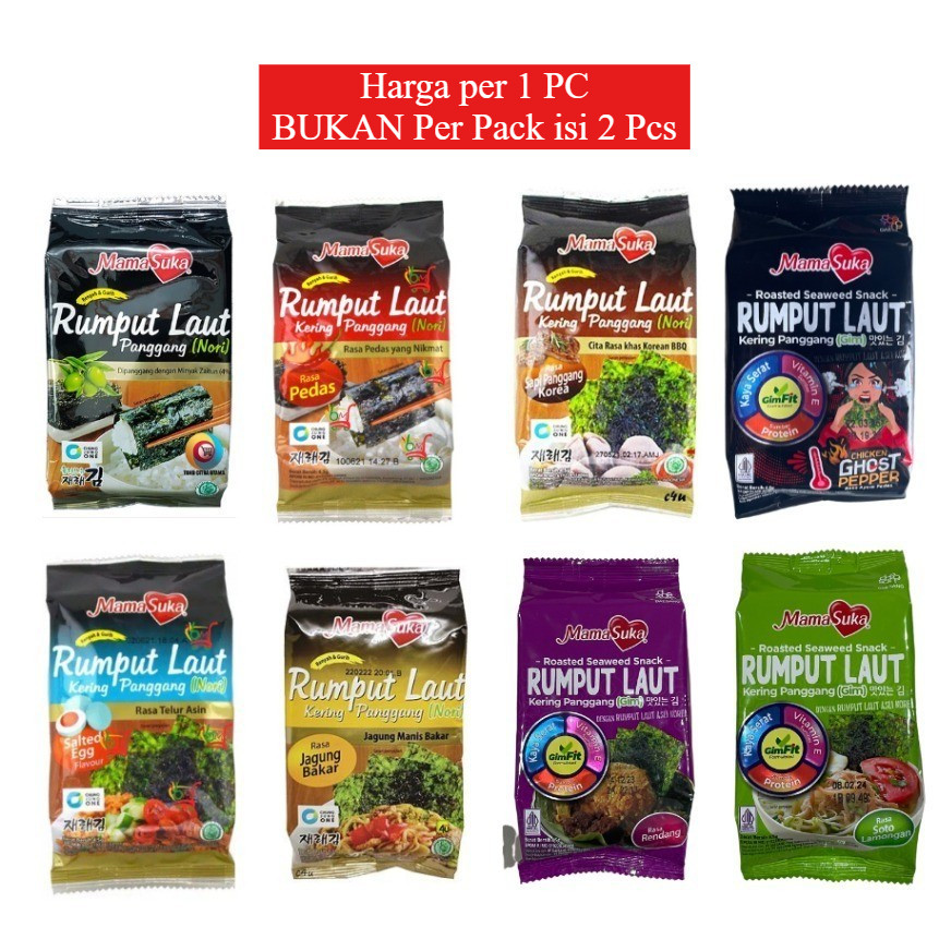 Jual TOMOTOSTORE MAMASUKA Snack Rumput Laut Kering Panggang Roasted Bon ...