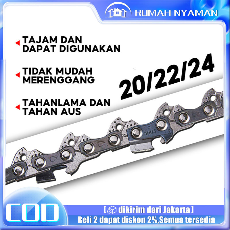 Jual Rantai Potong Chainsaw 22 Inch 38T/Rantai Chainsaw 20/22/24 Inch Kekerasan Tinggi yang ...