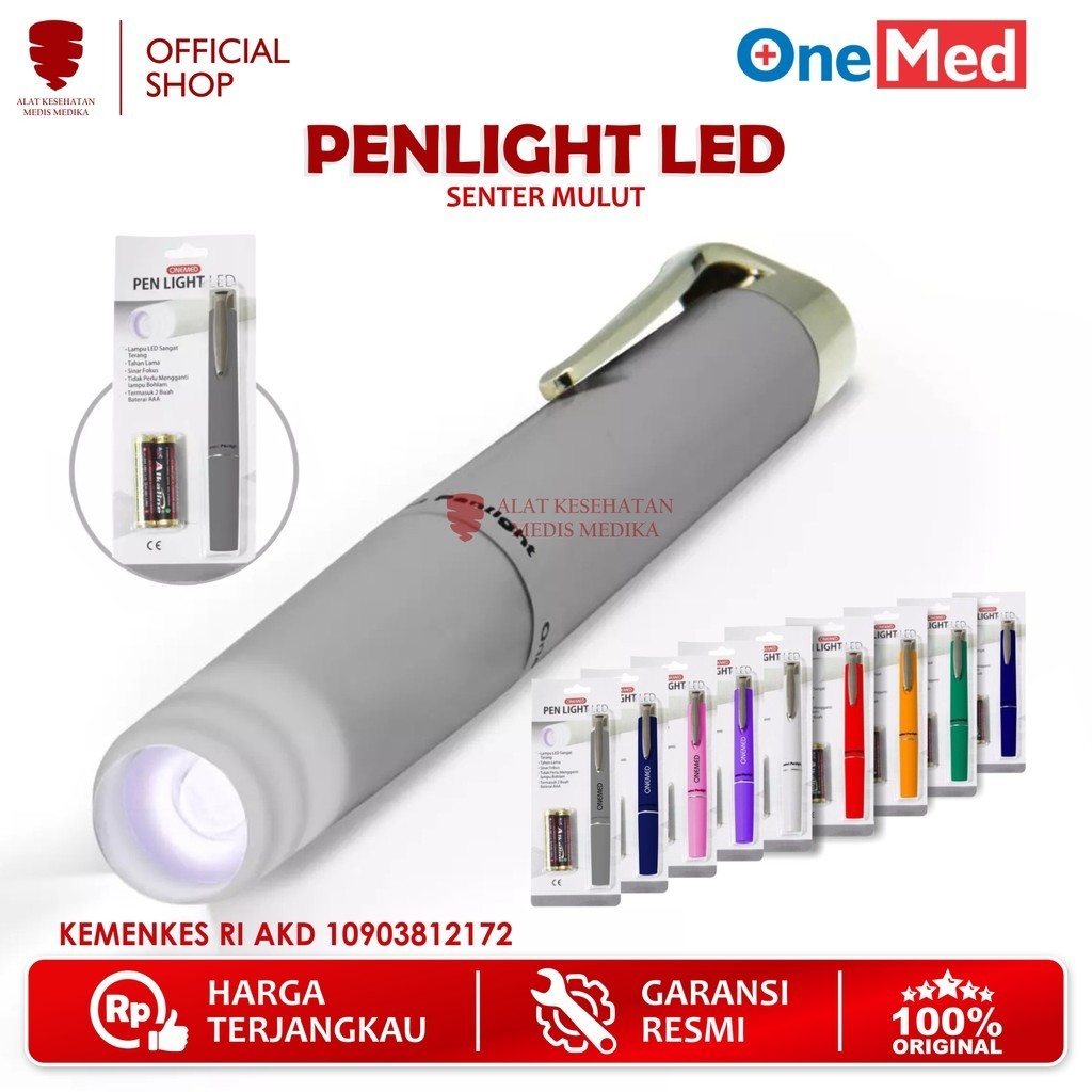 Jual Onemed Pen Light Senter Lampu Cek Periksa Diagnostic Lamp Penlight ...
