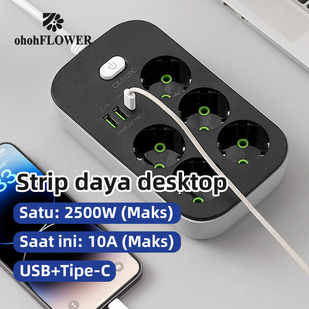 Jual [Stok Siap] Soket USB 2500W soket daya asli soket serbaguna ...