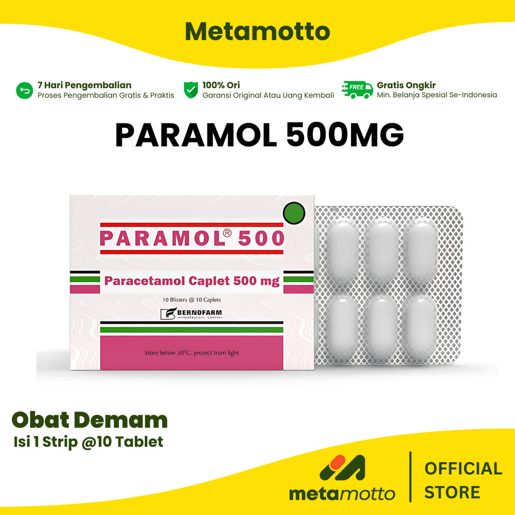 Jual Paramol 500 Mg 1 Strip 10 Kaplet - Metamotto | Shopee Indonesia
