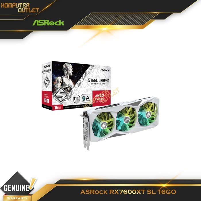 Jual AsRock Radeon RX 7600 XT Steel Legend 16GB GDDR6 128Bit VGA ...