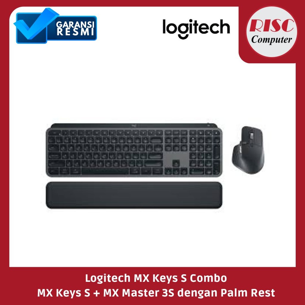 Jual Logitech MX Keys S Combo - MX Keys S + MX Master 3S dengan Palm ...