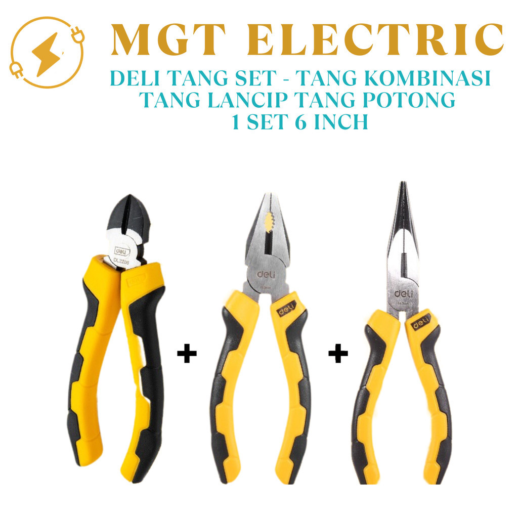 Jual Deli Tang Set - Tang Kombinasi Tang Lancip Tang Potong 1 Set 6 ...