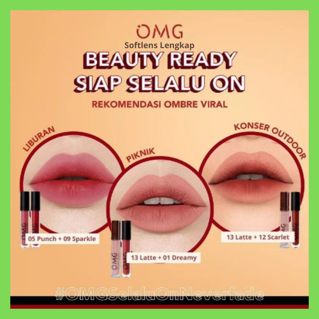Jual Paket Ombre OMG / Ombre LipCream OMG / LipCream Oh My Glam / OMG ...