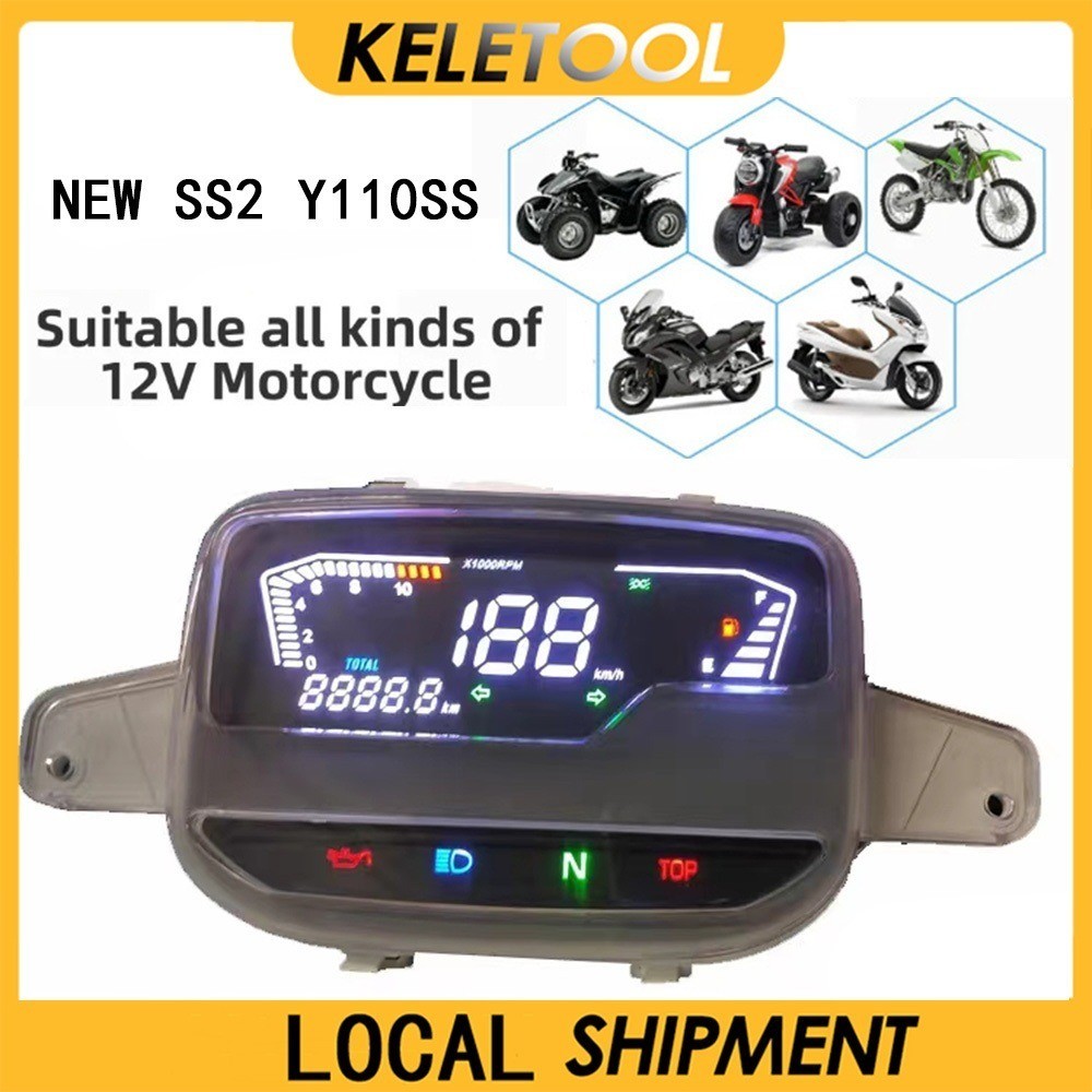 Jual Digital Speedometer Universal Motorcycle Speedometer Digital Speed ...
