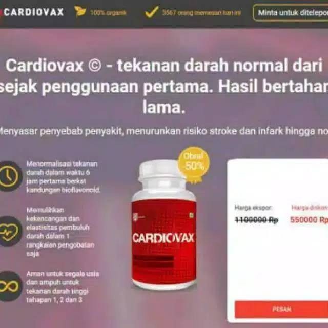 Jual Cardiovax Obat Herbal Atasi Penyakit Hipertensi Asli Original ...