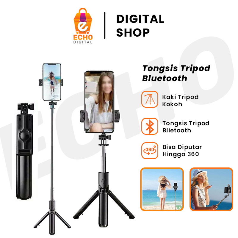 Jual 3 In 1 Tongsis Wireless Bluetooth Mini Selfie Stick With Led Fill