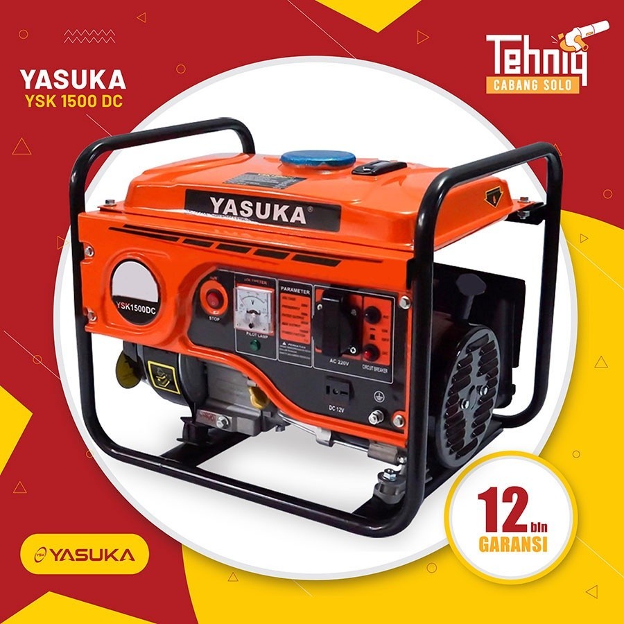 Jual Mesin Generator Genset Listrik Bensin YASUKA 1500 DC | Shopee ...