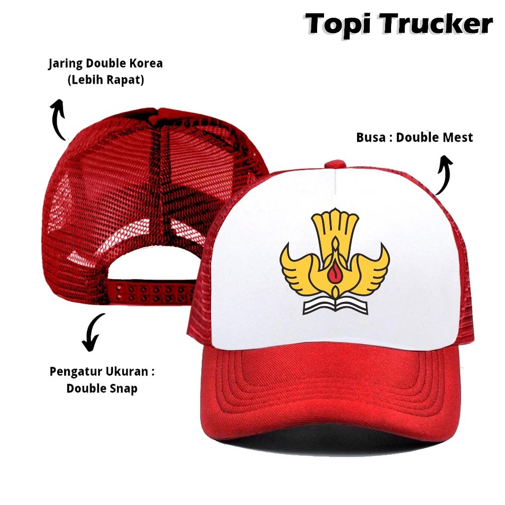 Jual Topi Trucker Sablon Sekolah Dasar Sd Logo Topi Pria Wanita Sablon ...