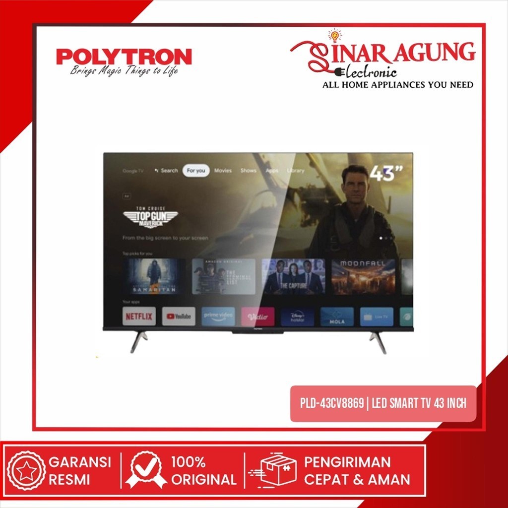 Jual POLYTRON PLD-43CV8869 / LED SMART TV 43 INCH - GARANSI RESMI ...