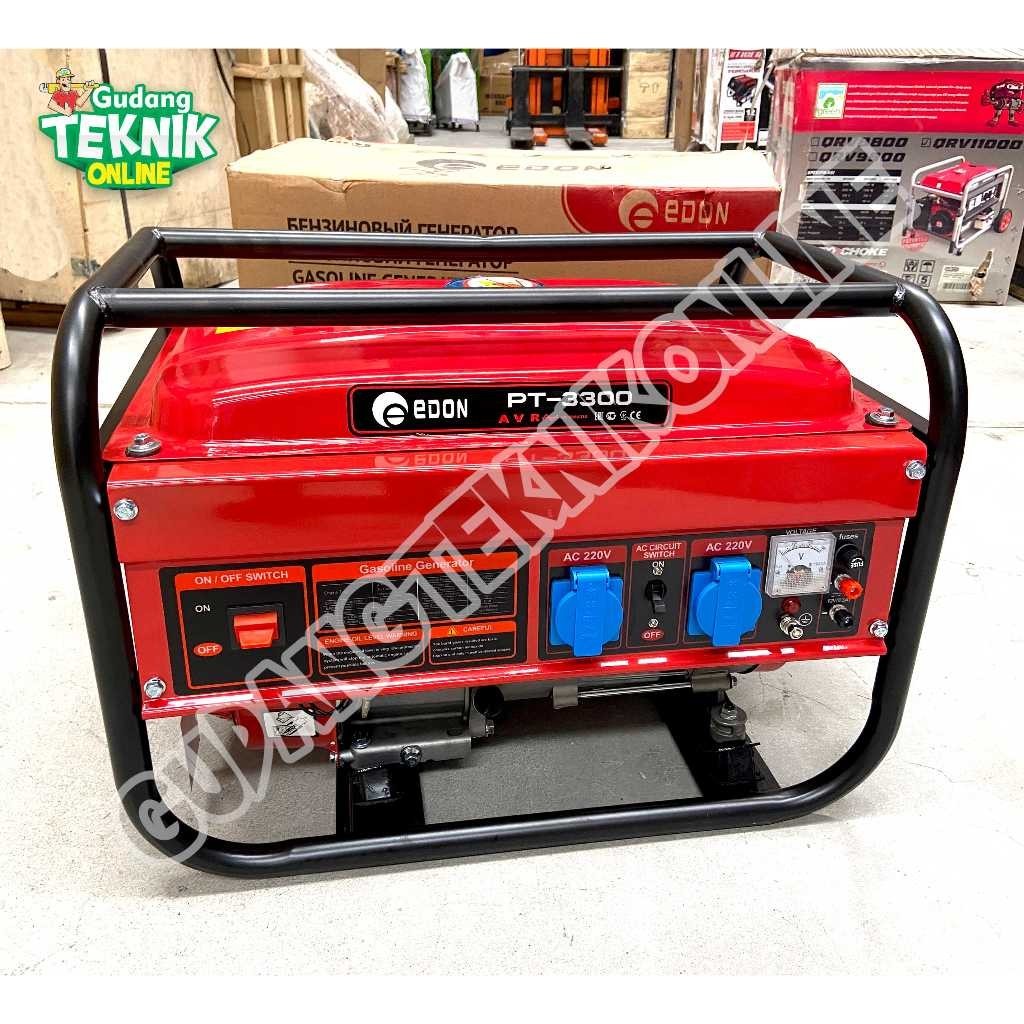 Jual Genset 2000W EDON PT-3300 AVR / Power Generator Listrik 2000 Watt Bensin 4 Tak PT3300 PT ...