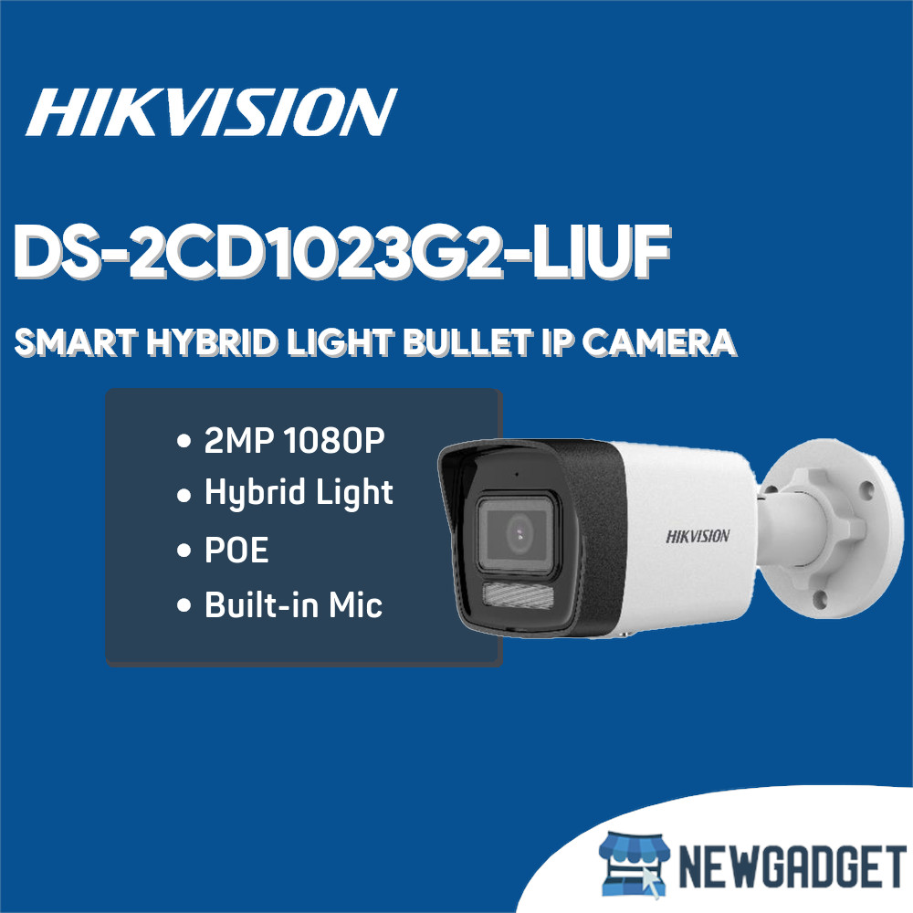 Jual HIKVISION DS-2CD1023G2-LIUF 2MP SMART HYBRID LIGHT BULLET IP CAMERA | Shopee Indonesia