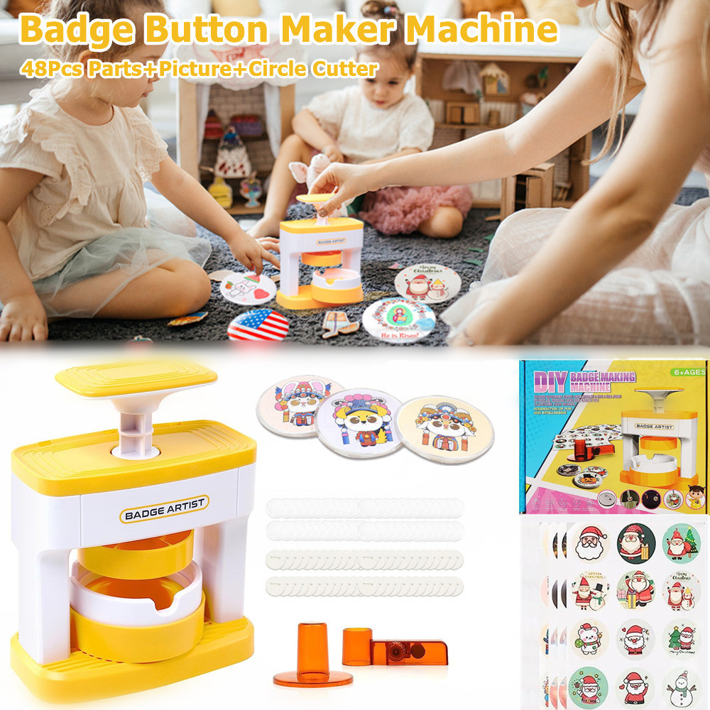 Jual MINI Badge Button Maker Machine, DIY Pin Badges Making Button ...