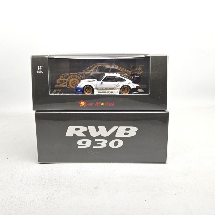 Jual Star Model Skala 1/64 Porsche RWB Rauh-Welt 930 GT Wing NFS White ...