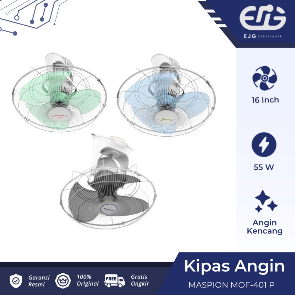 Jual MASPION MOF401P KIPAS ANGIN PLAFON ORBIT FAN 16 INCH MOF 401 P ...
