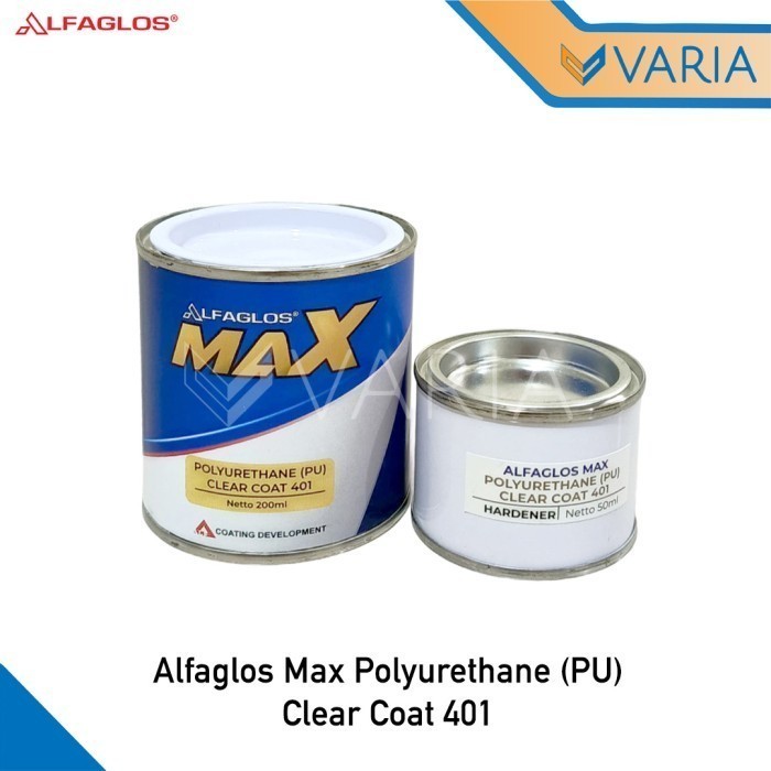 Jual Alfaglos Max Clear Coat 401 PU 250 ml Polyurethane + Hardener ...