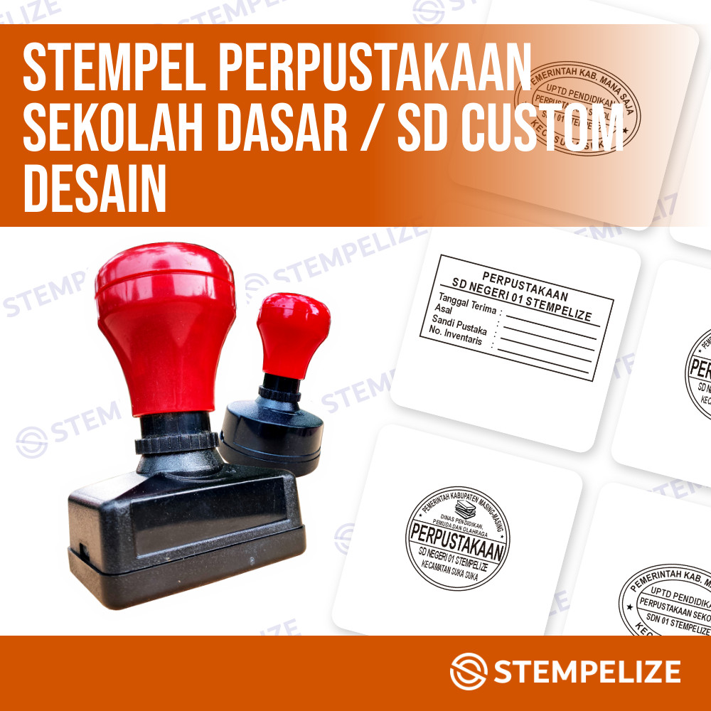 Jual Stempel Perpustakaan Sekolah Dasar / SD Custom Desain | Shopee ...