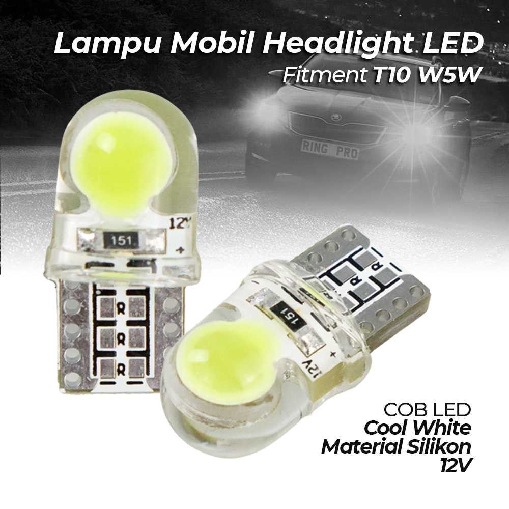 Jual [COD] Lampu Depan Mobil Headlight LED T10 W5W COB Cool White 2 PCS ...