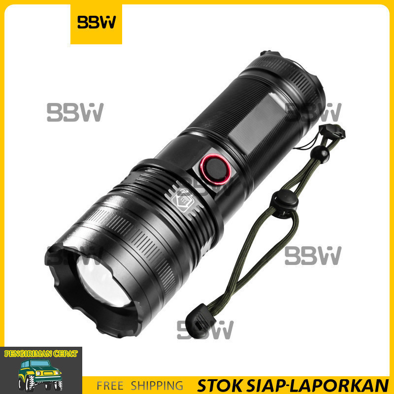 Jual Anbolt Senter Swat Rechargeable SUPER TERANG LED Outdoor USB Rechargeable tahan air kelas ...