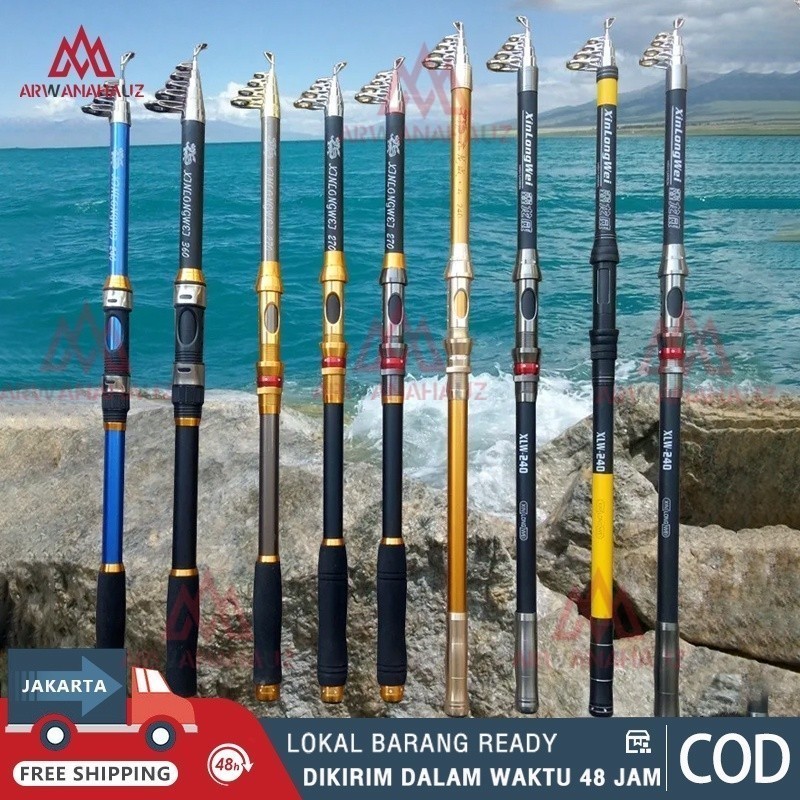 Jual COD Joran Pancing Carbon Fiber Sea Fishing Rod 2.1M-3.6M/7 Tongkat ...