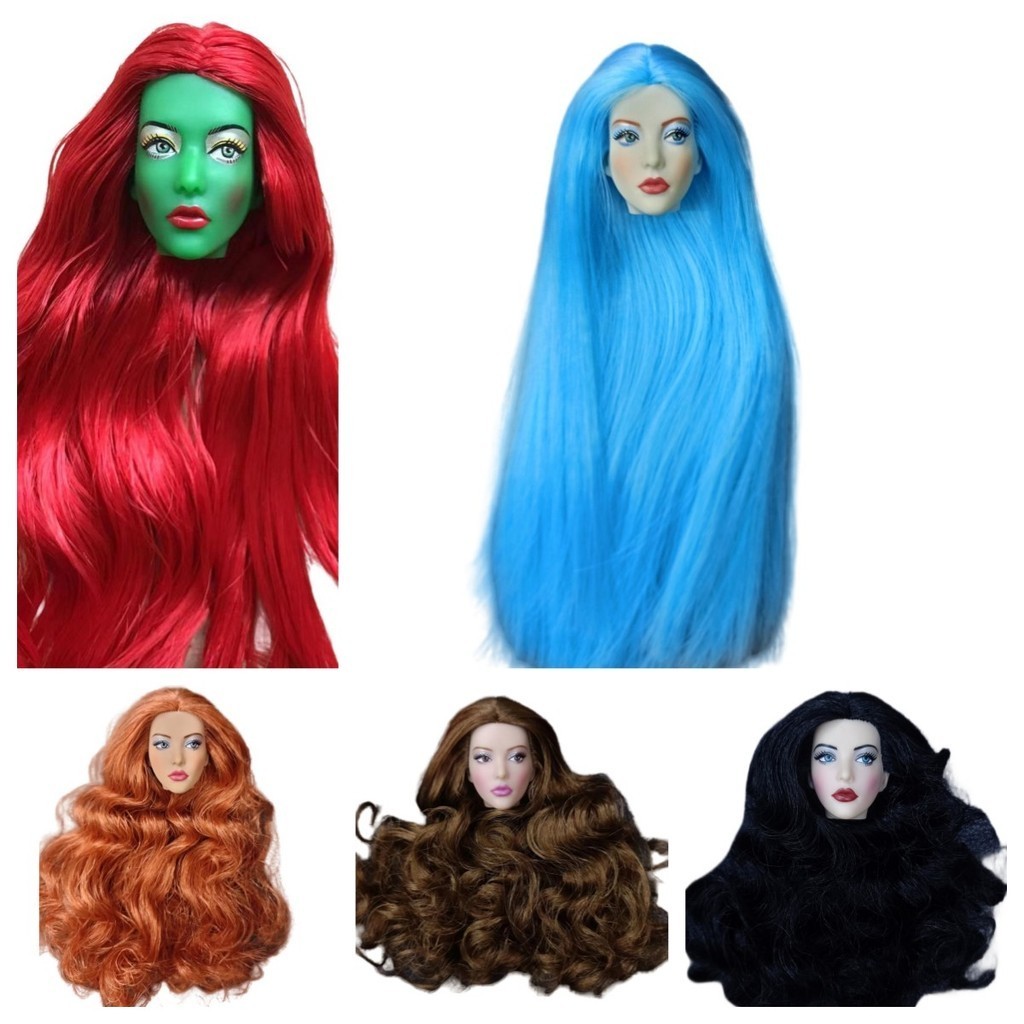 Jual MENGF New Doll Heads Pink Beige Japan White Super White Blue Green ...