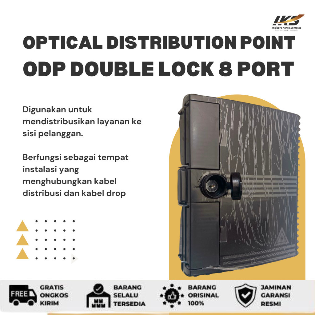 Jual ODP 8 Port Double Lock Hitam Optical Distribution Point FDB ...