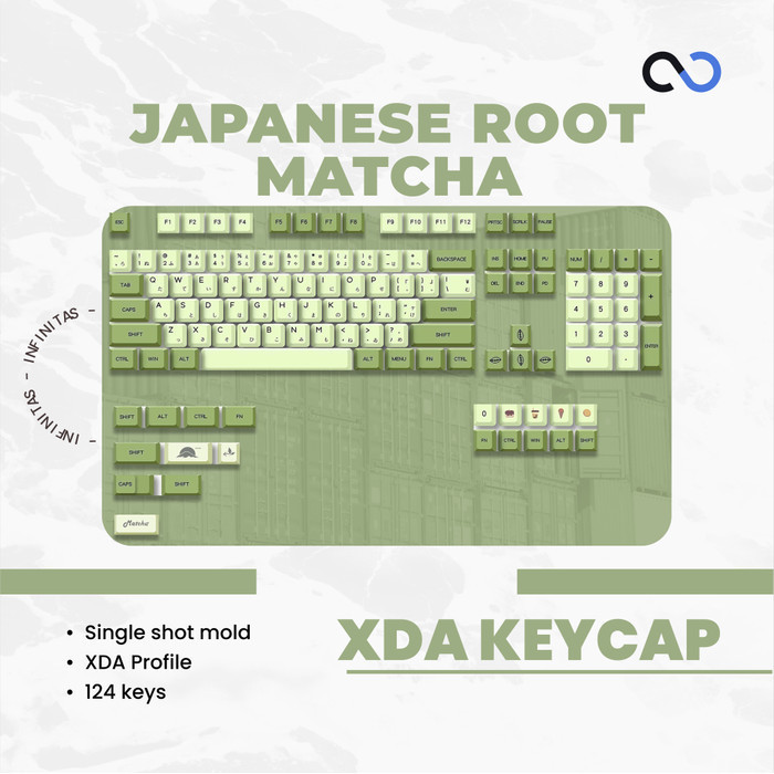 Jual Keycaps PBT Matcha Japanese Root XDA Profile Keycap | Shopee Indonesia