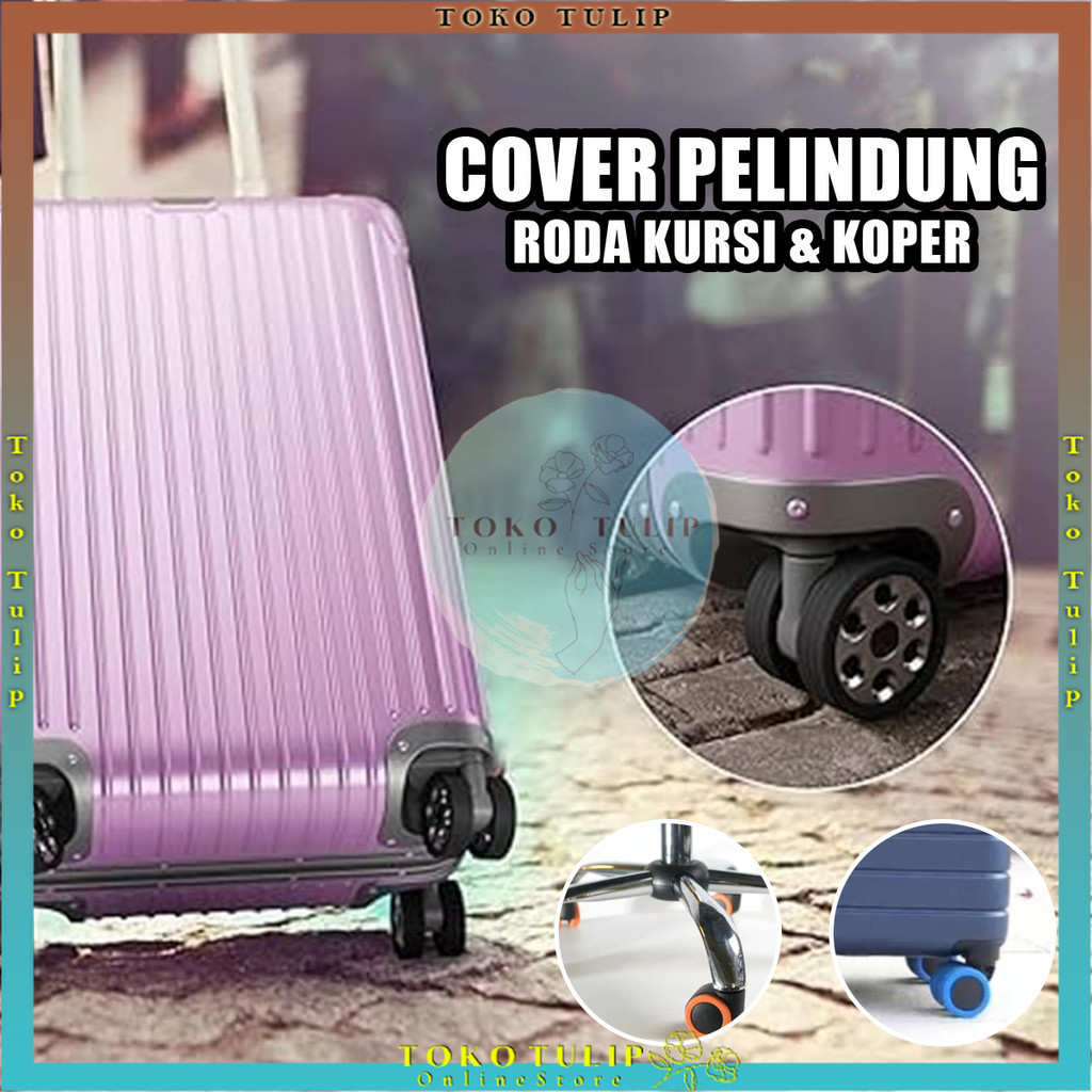 Jual WELL COVER 8 PCS Luggage Trolley Wheel / Roda Pelindung Roda ...